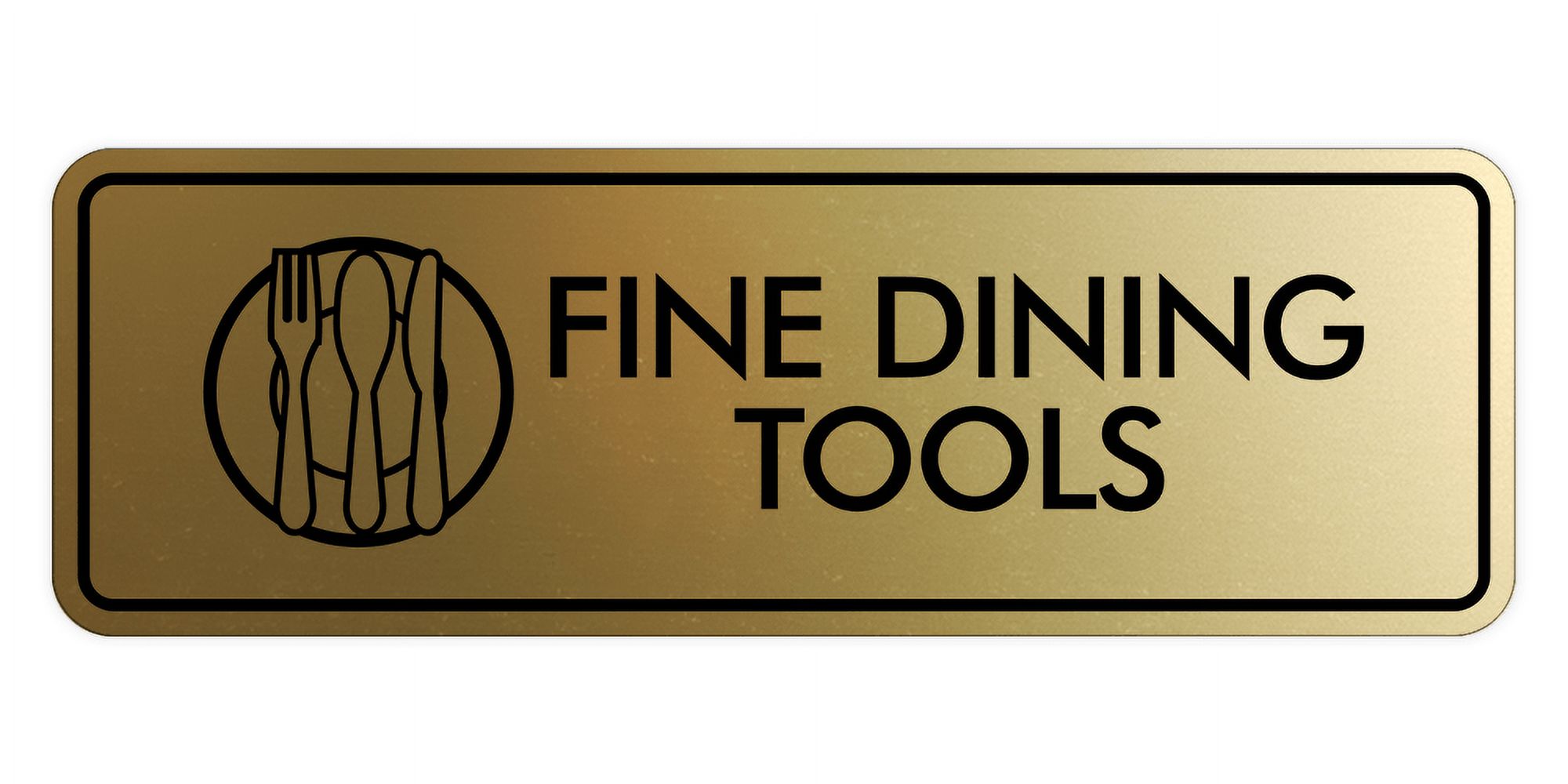Signs ByLITA Standard Fine Dining Tools Door or Wall Sign Easy ...