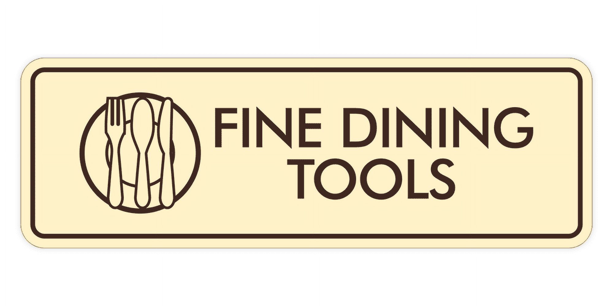 Signs ByLITA Standard Fine Dining Tools Door or Wall Sign Easy ...