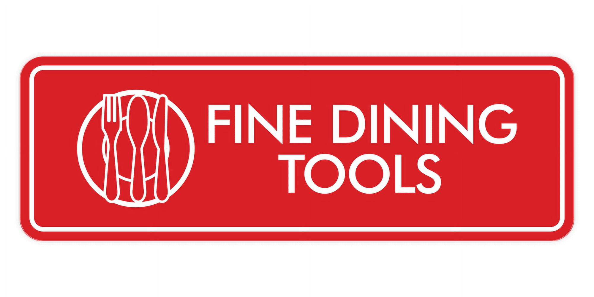 Signs ByLITA Standard Fine Dining Tools Door or Wall Sign Easy ...