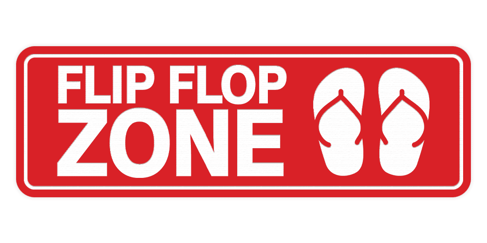 Signs ByLITA Standard Flip Flop Zone Sign (Red) - Small - Walmart.com