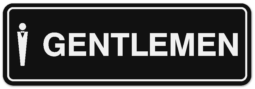 Signs ByLITA Standard Gentlemen Figurine Sign - Easy Installation ...