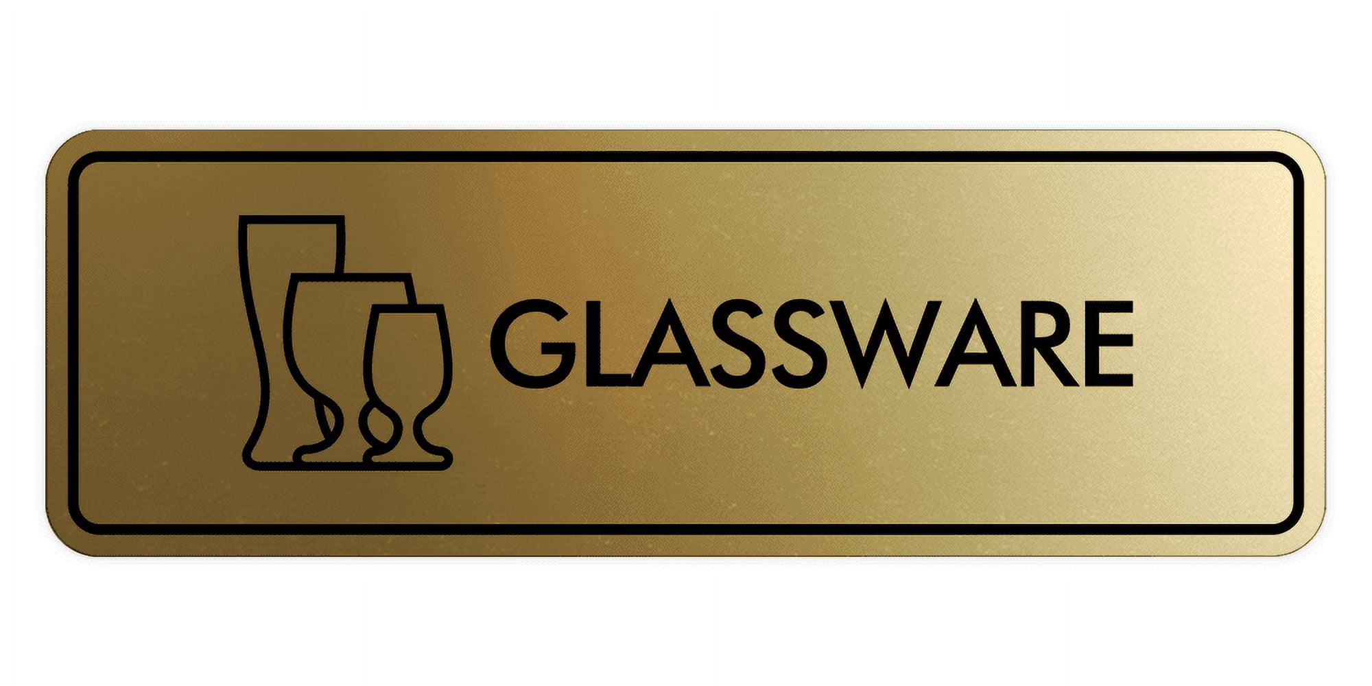 Signs ByLITA Standard Glassware Door or Wall Sign Easy Installation ...