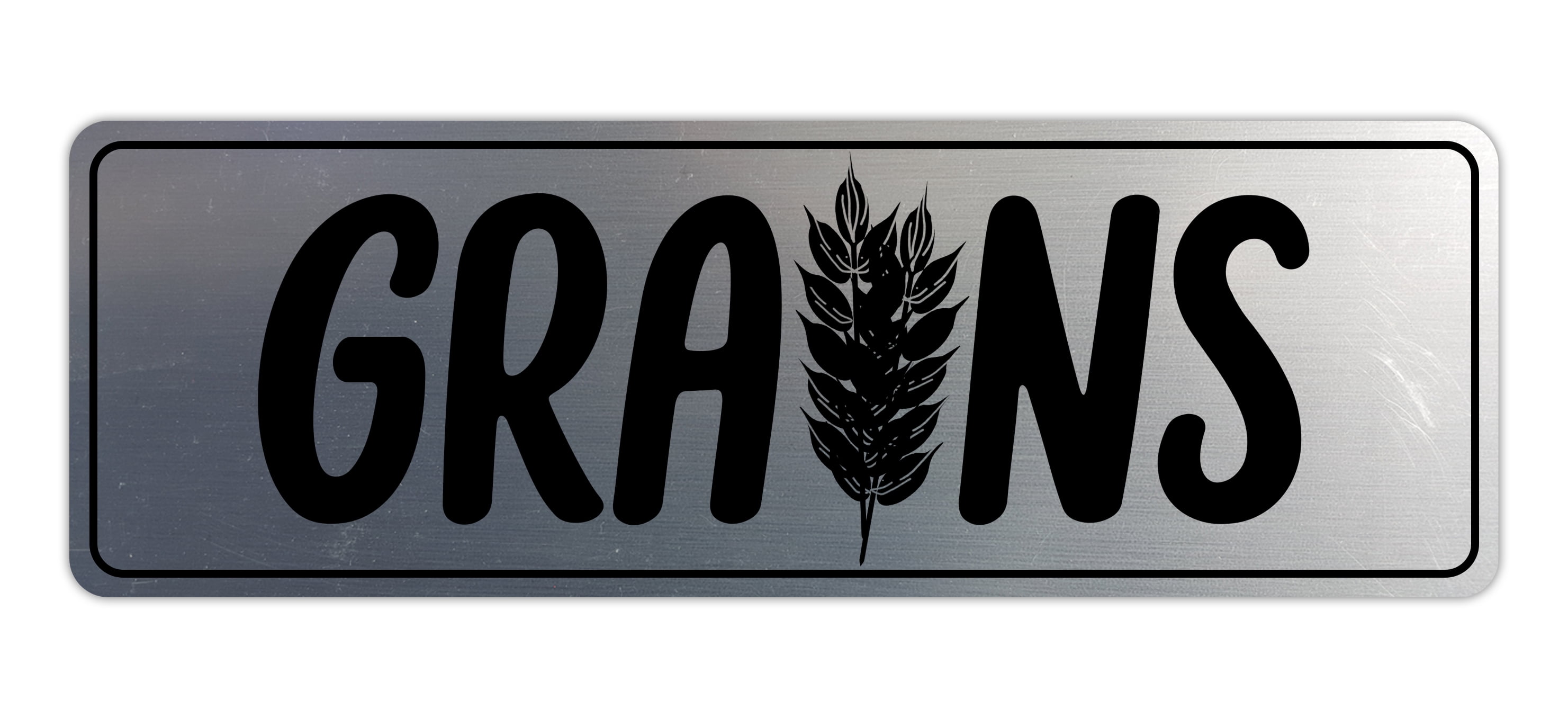 Signs ByLITA Standard Grains Sign (Brushed Silver) - Small - Walmart.com