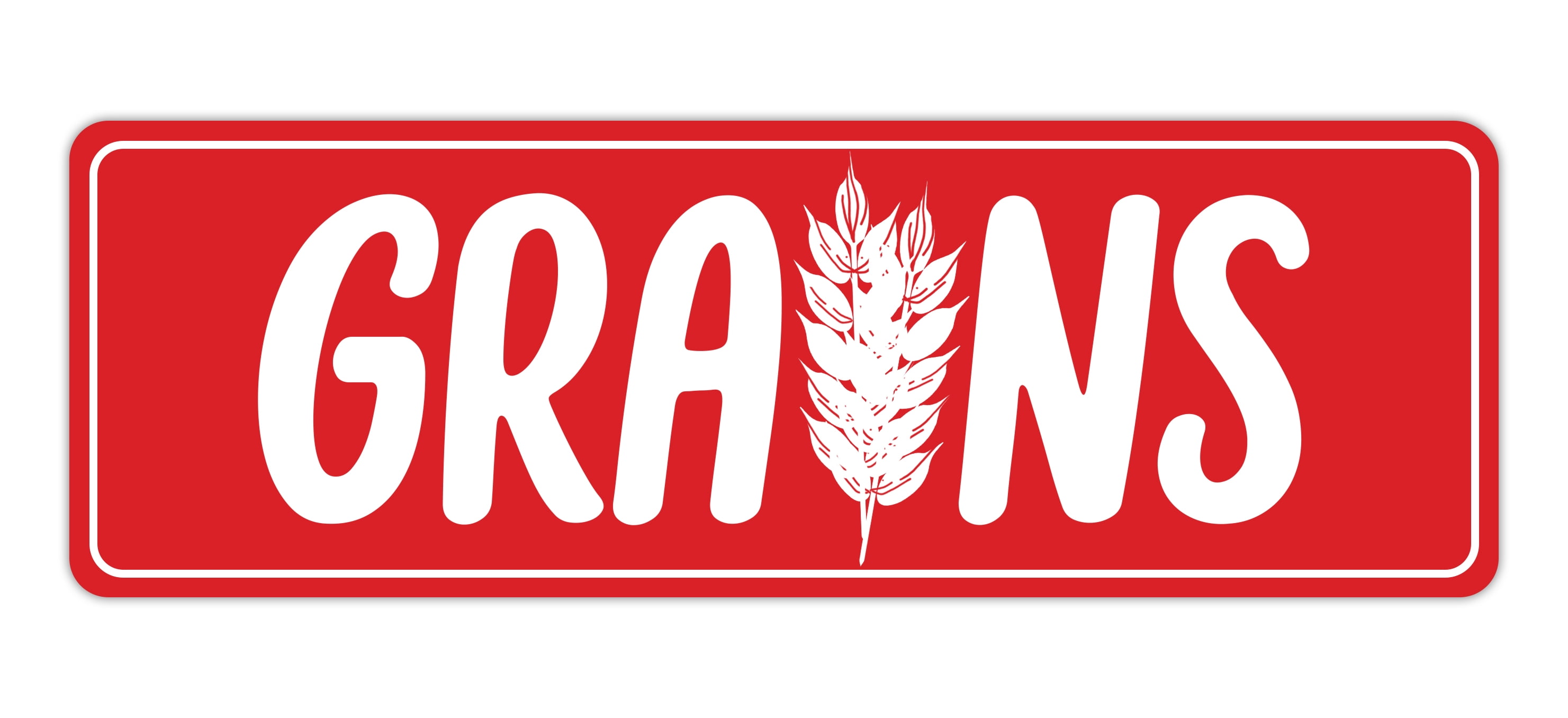 Signs ByLITA Standard Grains Sign (Red) - Large - Walmart.com