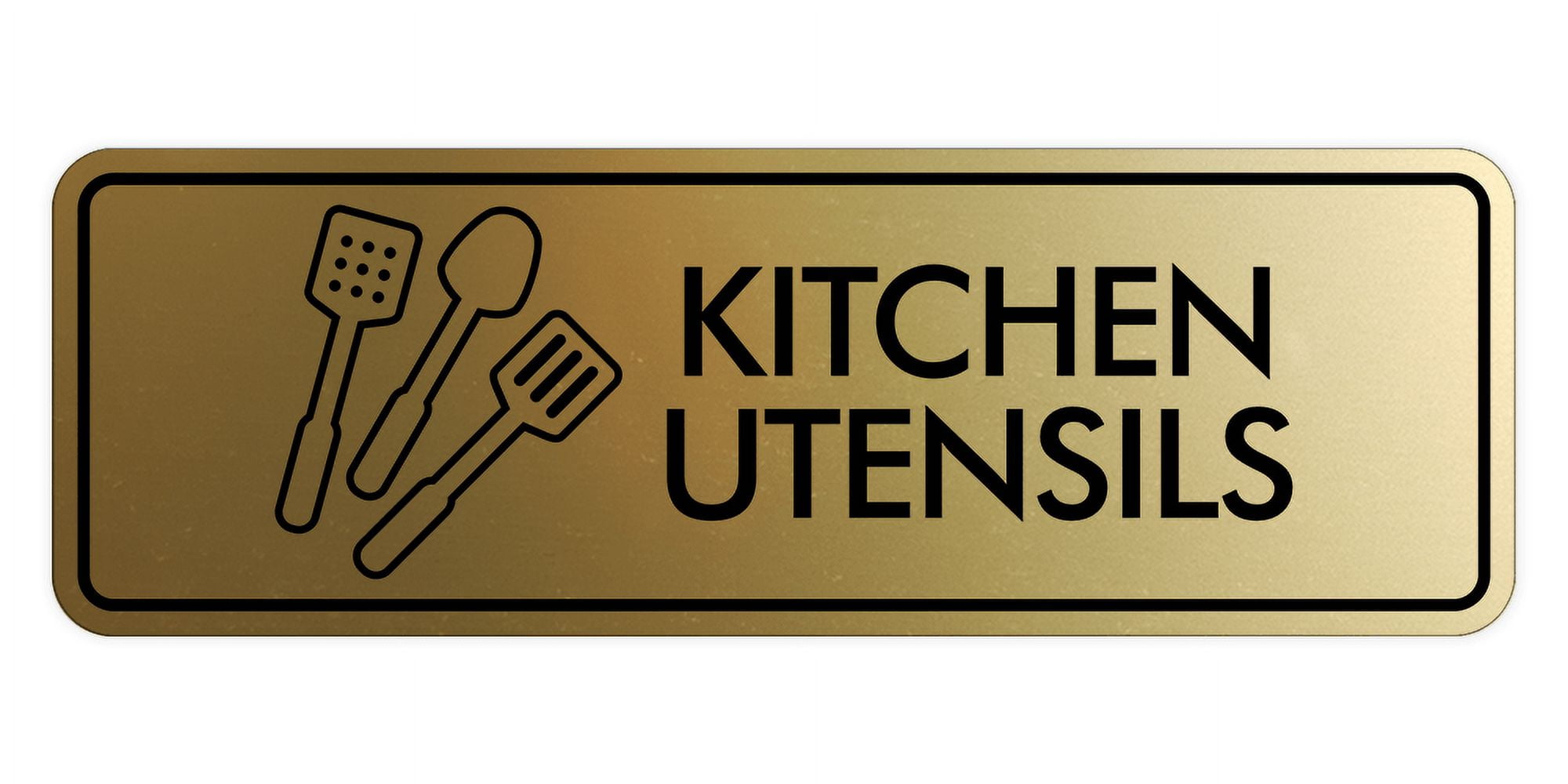 Signs ByLITA Standard Kitchen Utensils Door or Wall Sign Easy ...