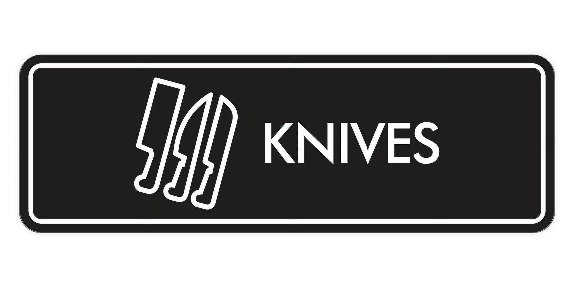 Signs ByLITA Standard Knives Door or Wall Sign Easy Installation ...