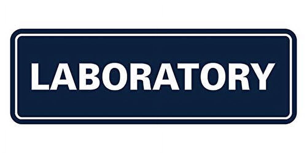 Signs ByLITA Standard Laboratory Sign (Navy Blue/White) - Large 10 Pack ...
