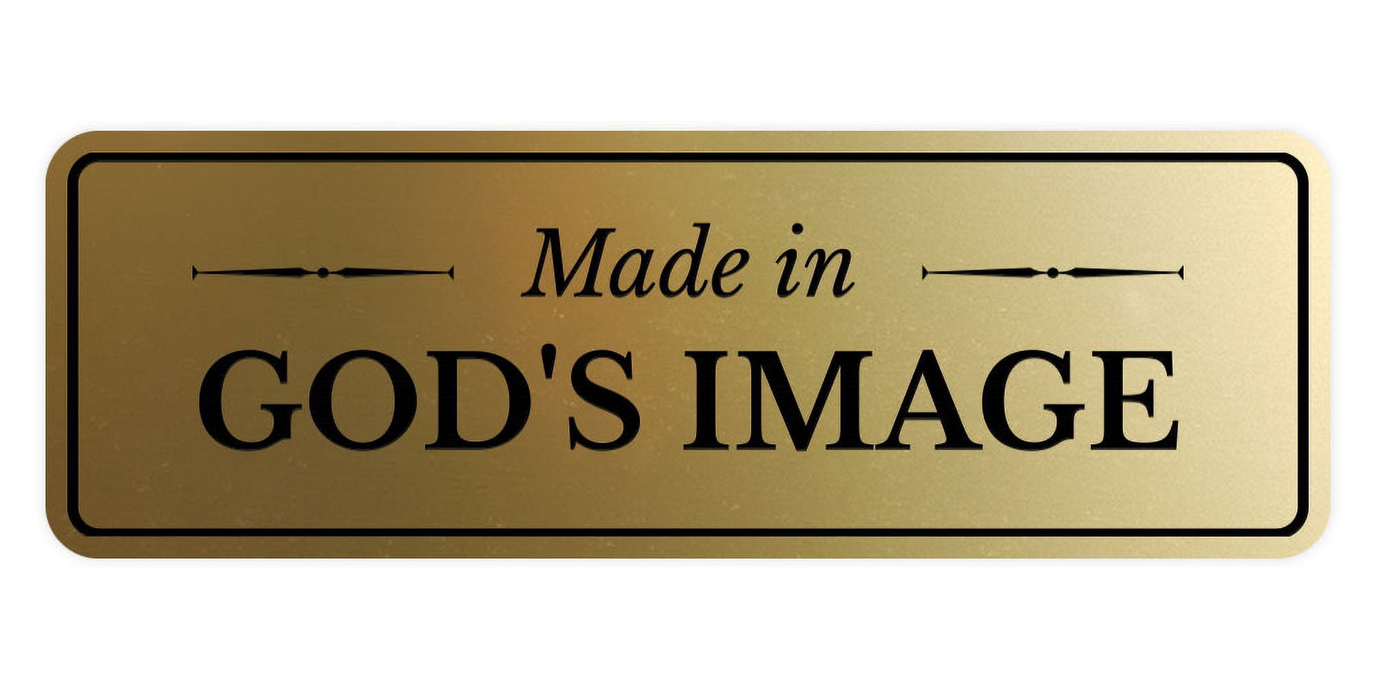 Signs ByLITA Standard Made in God's Image Door or Wall Sign Easy ...