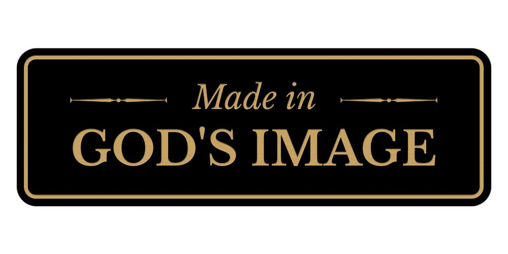Signs ByLITA Standard Made in God's Image Door or Wall Sign Easy ...