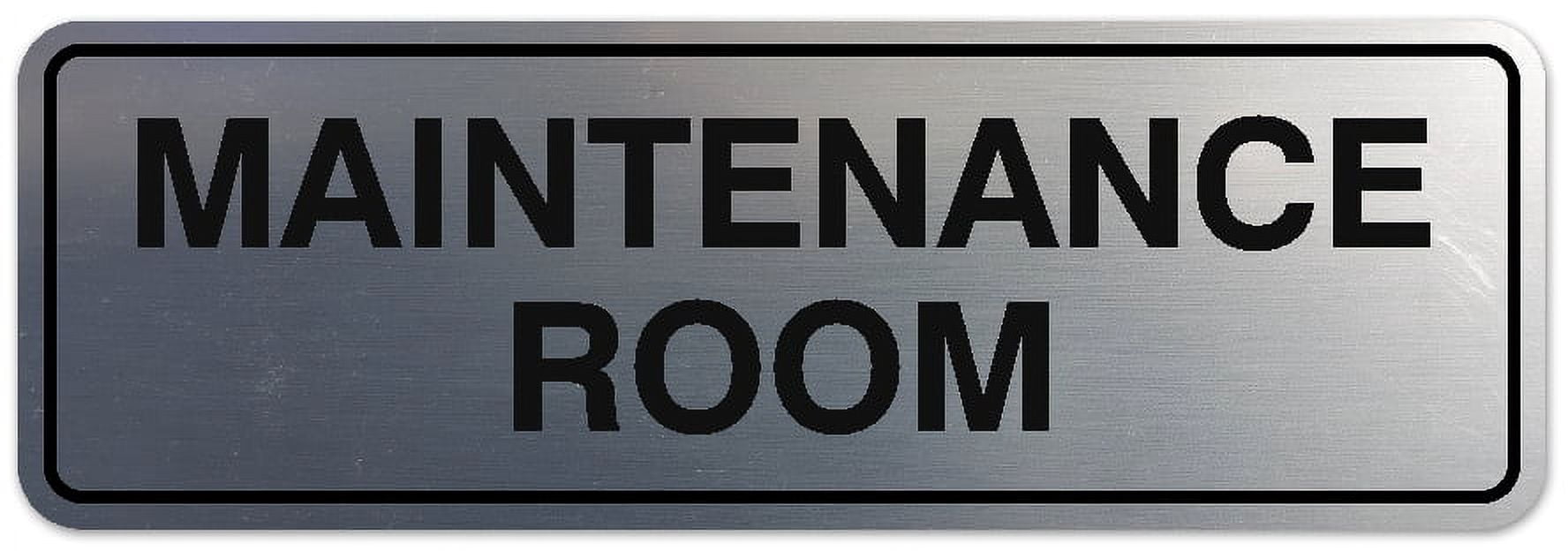 Signs ByLITA Standard Maintenance Room Sign - Easy Installation ...