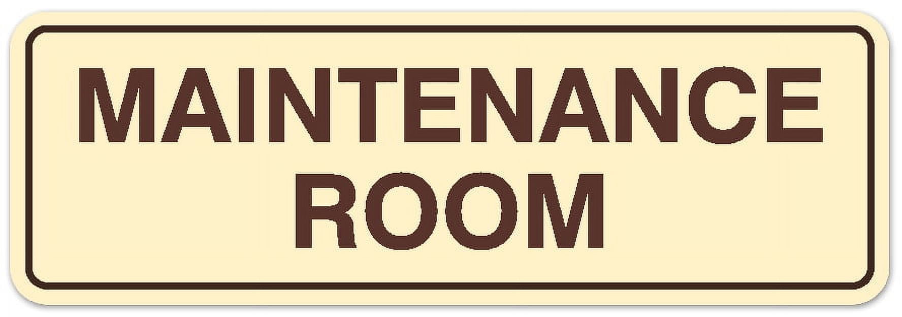 Signs ByLITA Standard Maintenance Room Sign - Easy Installation ...