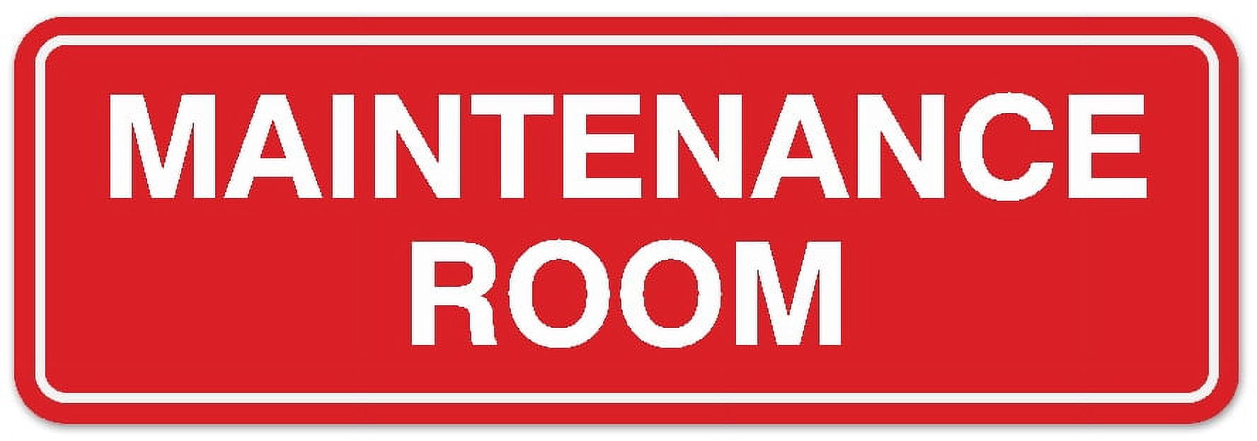 Signs ByLITA Standard Maintenance Room Sign - Easy Installation ...