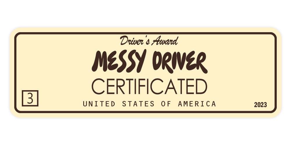 Signs ByLITA Standard Messy Driver Certificated Sign (Ivory/Dark Brown ...