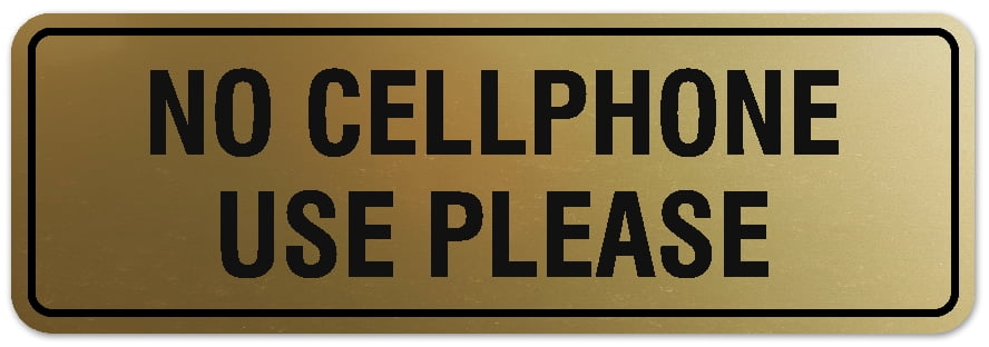 Signs ByLITA Standard No Cellphone Use Please Sign - Easy Installation ...
