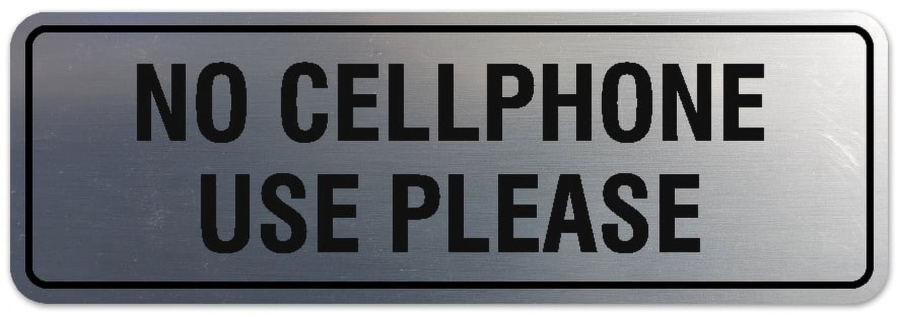 Signs ByLITA Standard No Cellphone Use Please Sign - Easy Installation ...
