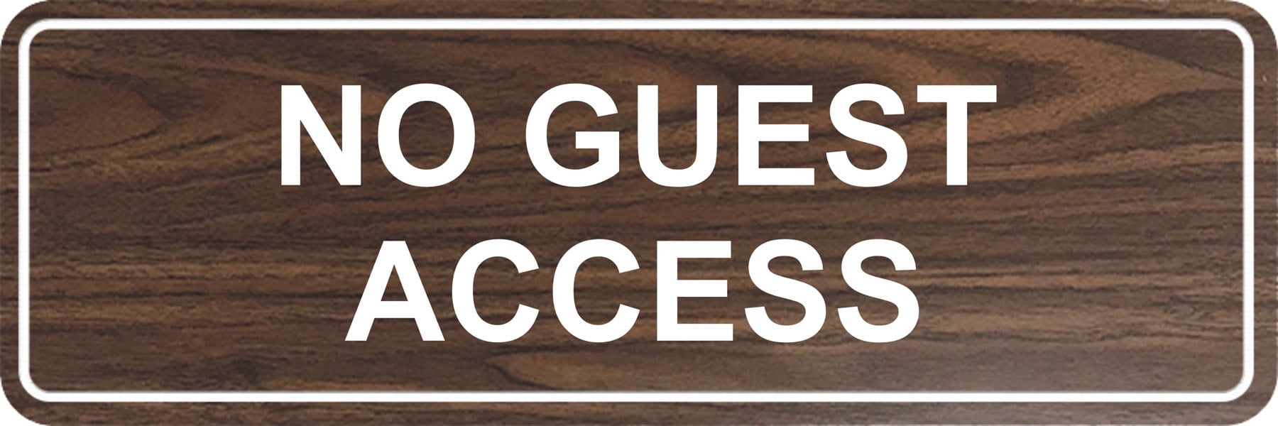 Signs ByLITA Standard No Guest Access Sign(Walnut) - Large - Walmart ...