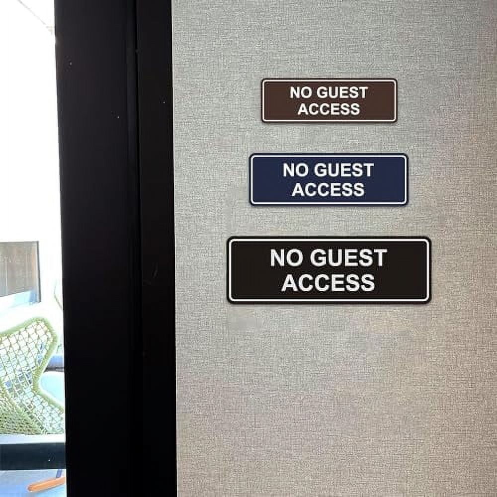 Signs ByLITA Standard No Guest Access Sign (Walnut) - Small 10 Pack ...