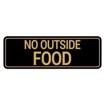 Signs ByLITA Standard No Outside Food Sign (Black) - Large - Walmart.com