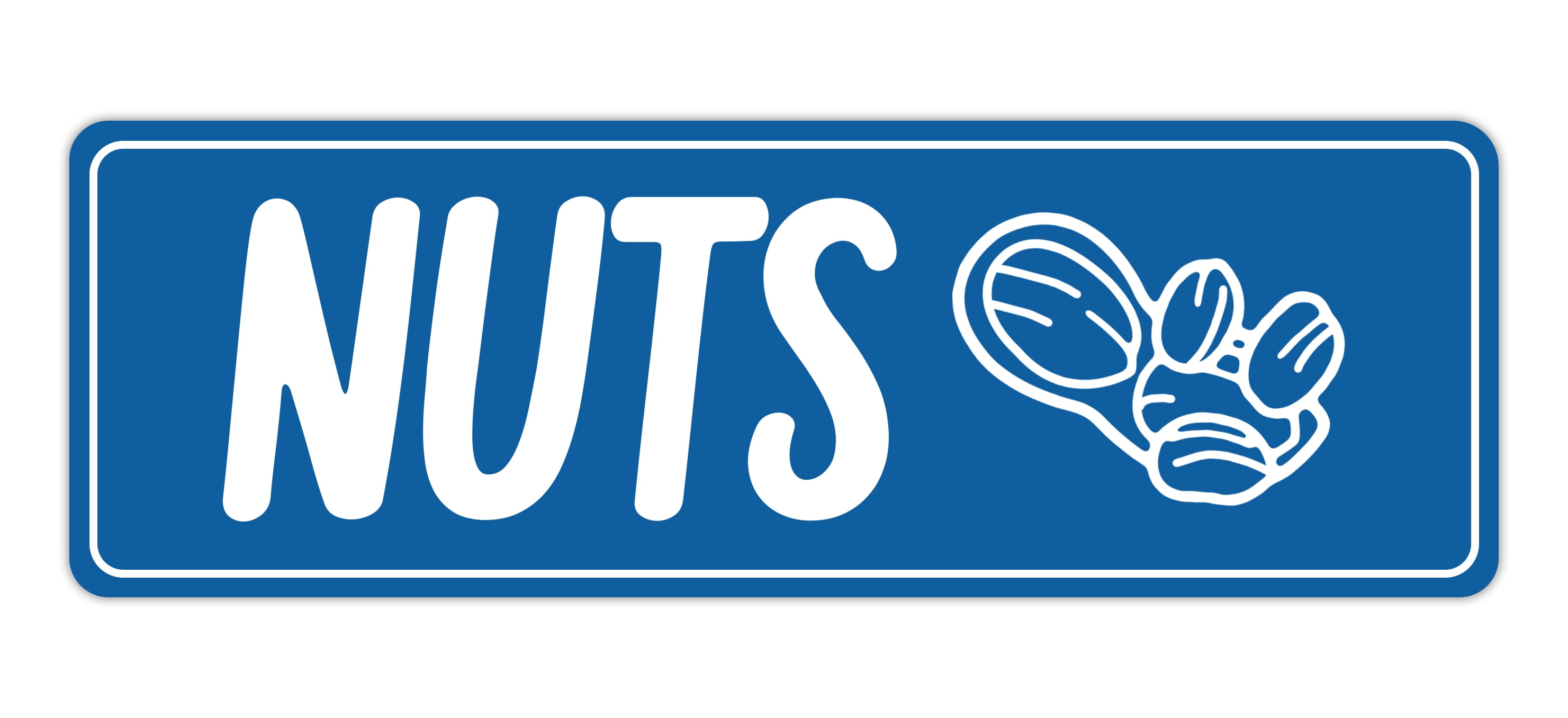 Signs ByLITA Standard Nuts Sign (Blue) - Small - Walmart.com