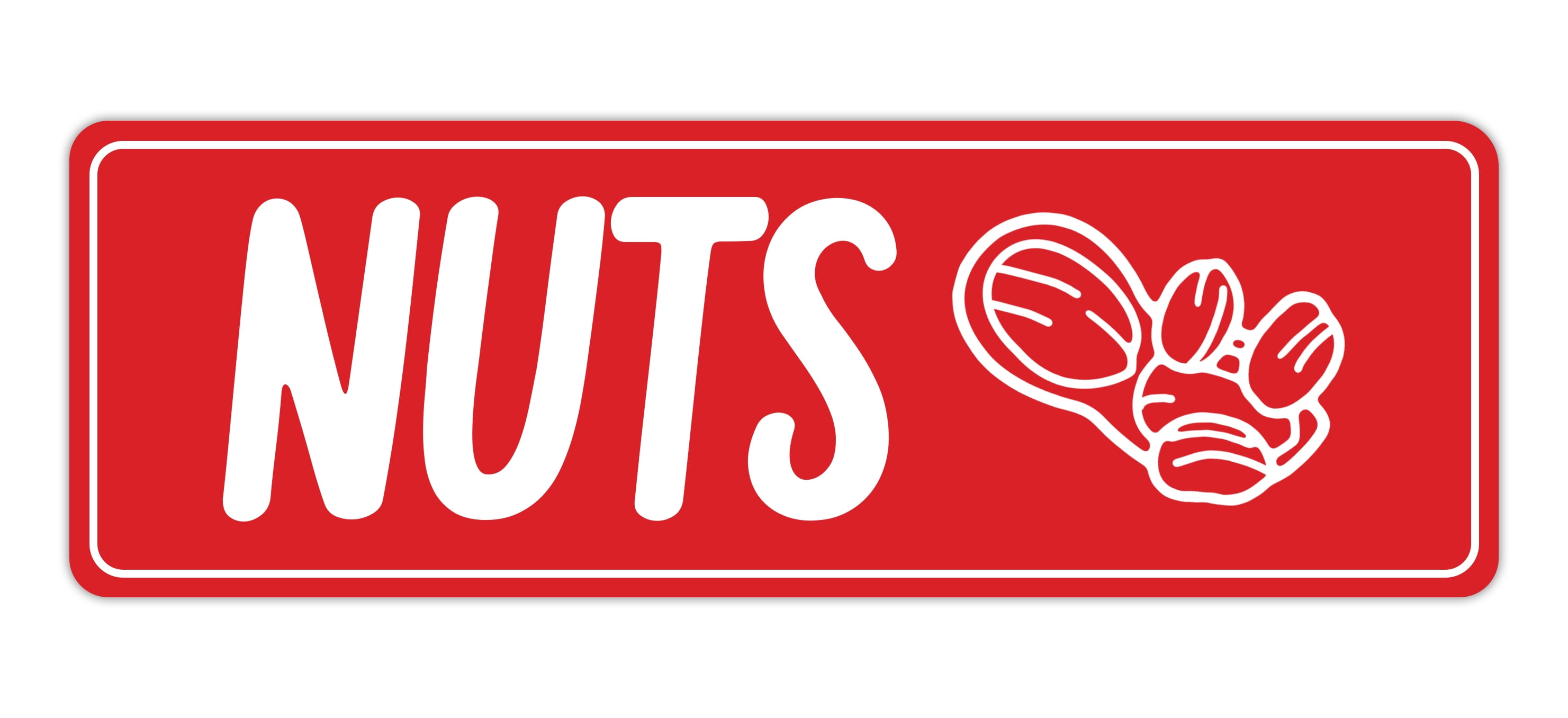 Signs ByLITA Standard Nuts Sign (Red) - Large - Walmart.com