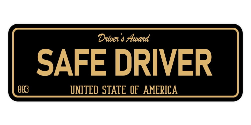 Signs ByLITA Standard Safe Driver Sign (Black Gold) - Large - Walmart.com