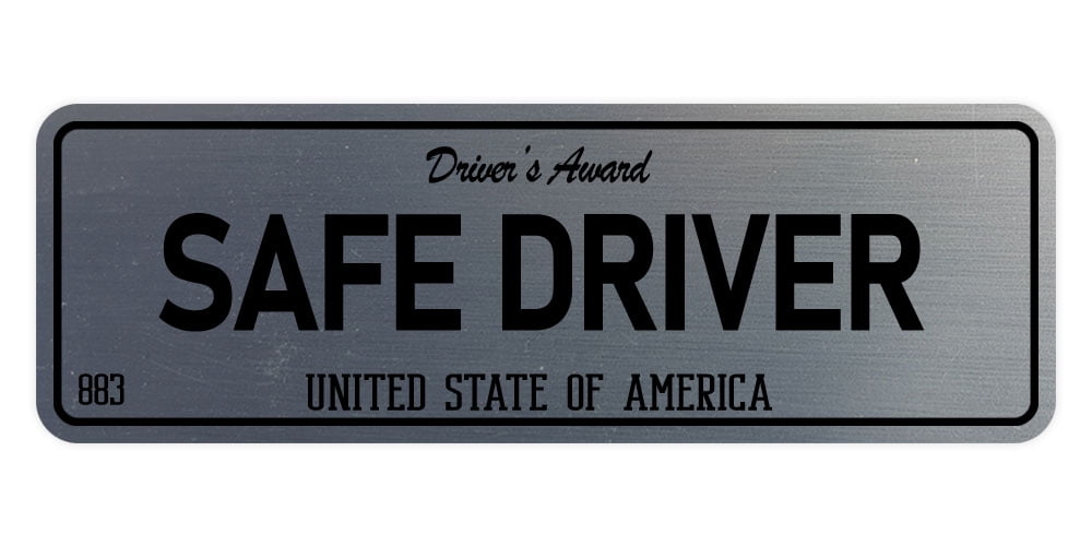 Signs ByLITA Standard Safe Driver Sign (Brushed Silver) - Large ...