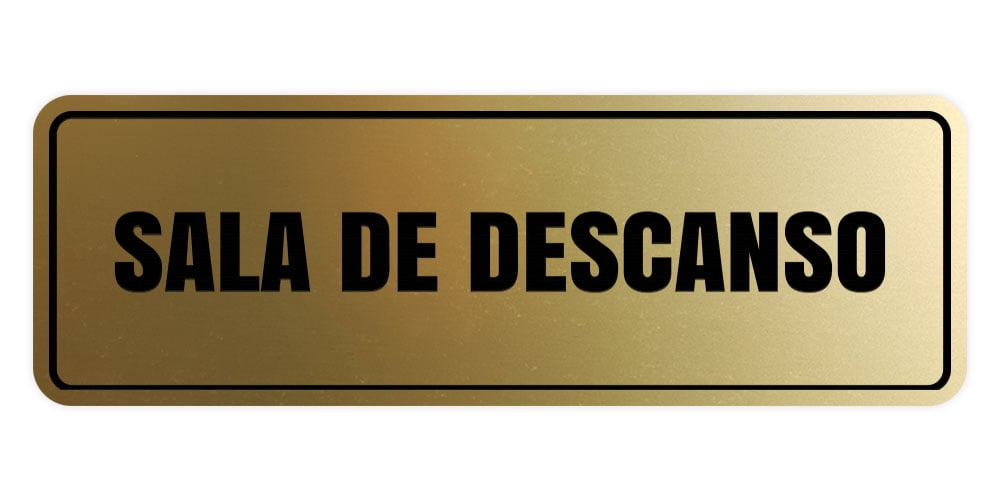 Signs ByLITA Standard Sala de Descanso Wall or Door Sign | Spanish ...