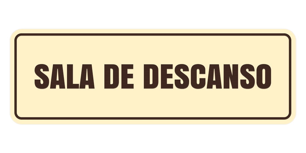 Signs ByLITA Standard Sala de Descanso Wall or Door Sign | Spanish ...