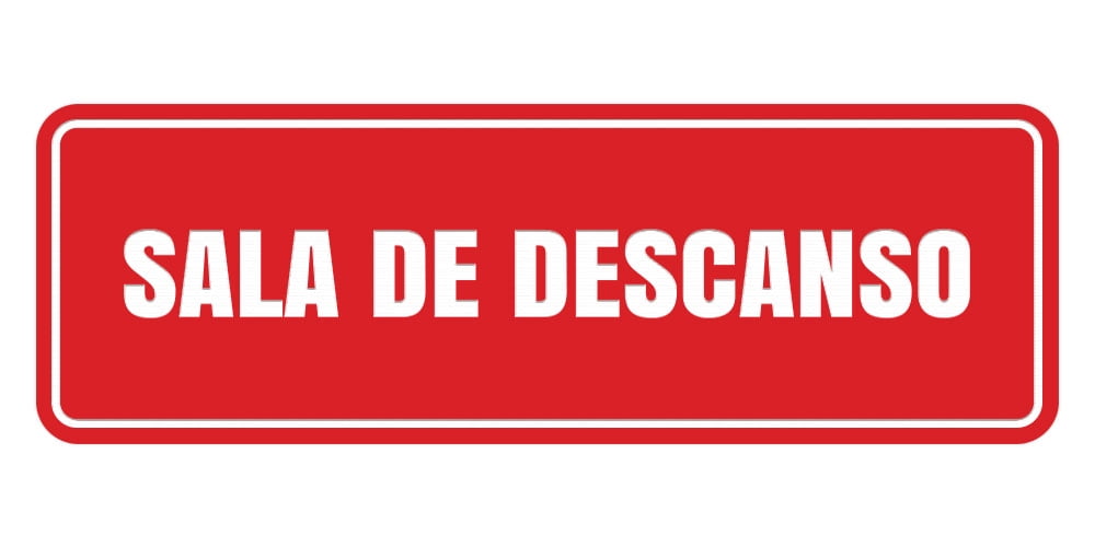 Signs ByLITA Standard Sala de Descanso Wall or Door Sign | Spanish ...