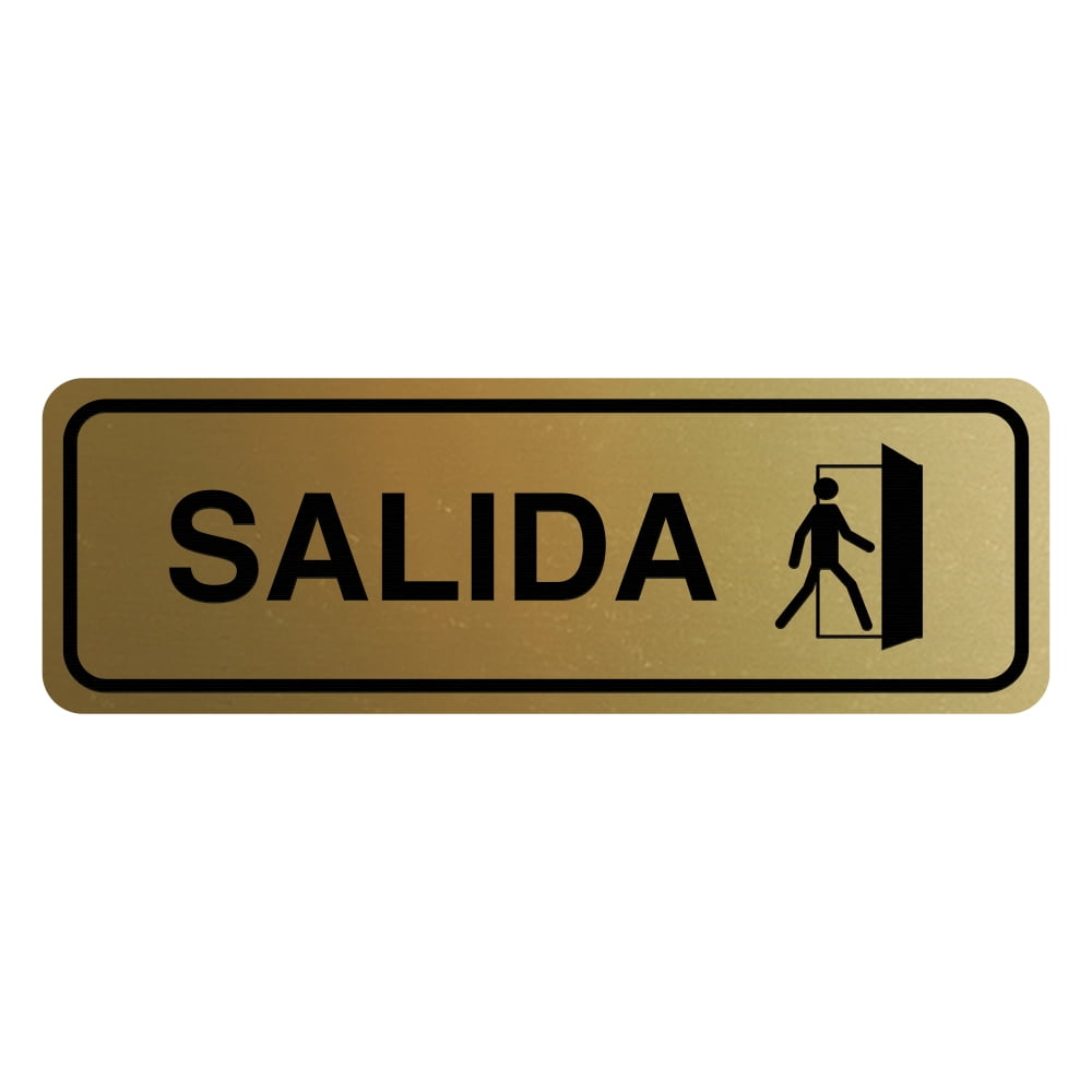 Signs ByLITA Standard Salida Sign (Brushed Gold) - Large - Walmart.com