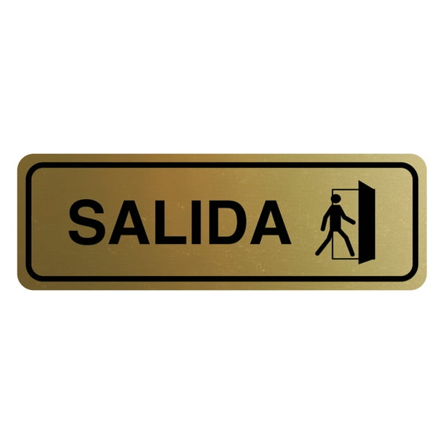 Signs ByLITA Standard Salida Sign (Brushed Gold) - Large - Walmart.com