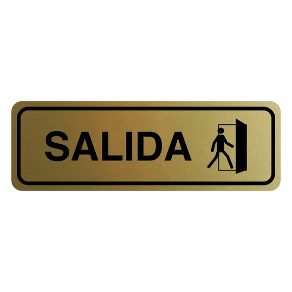 Signs ByLITA Standard Salida Sign (Brushed Gold) - Small - Walmart.com
