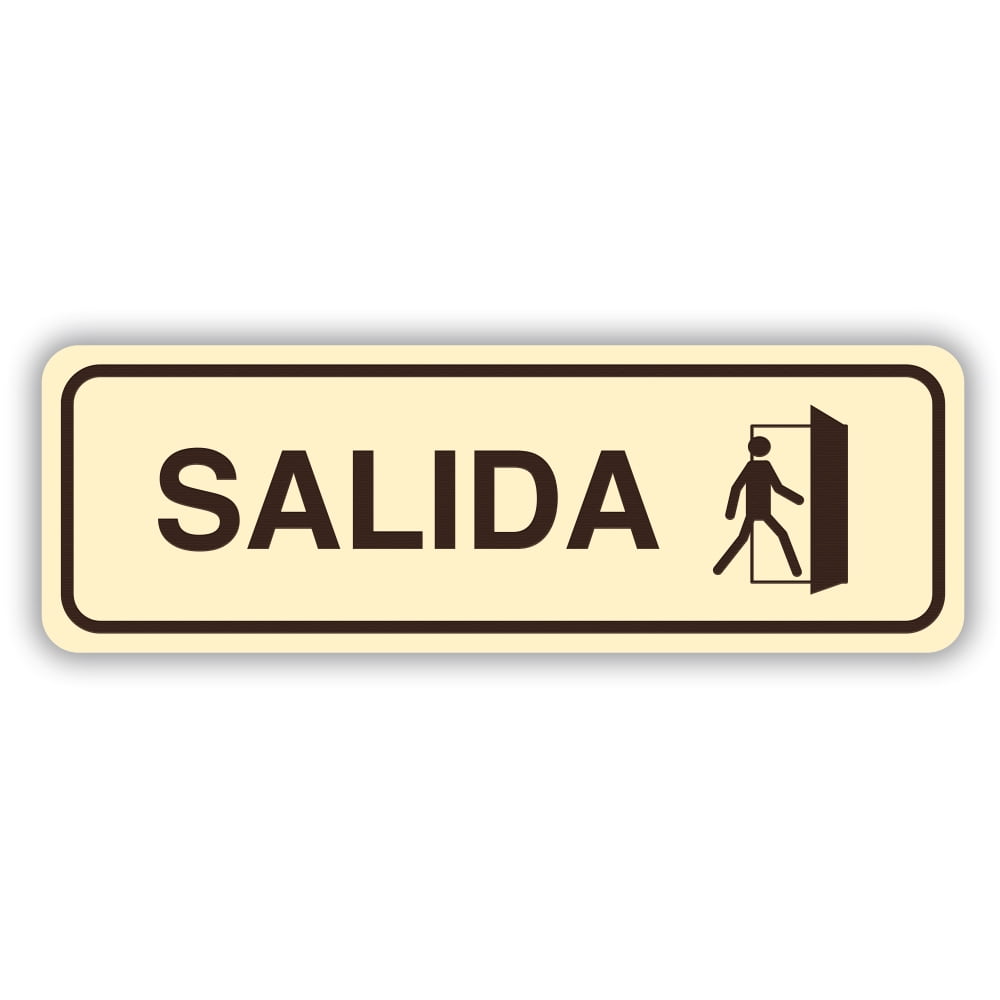 Signs ByLITA Standard Salida Sign (Ivory/Dark Brown) - Large - Walmart.com