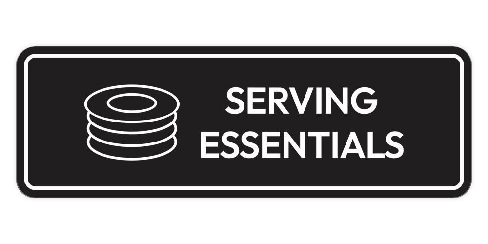 Signs ByLITA Standard Serving Essentials Door or Wall Sign Easy ...