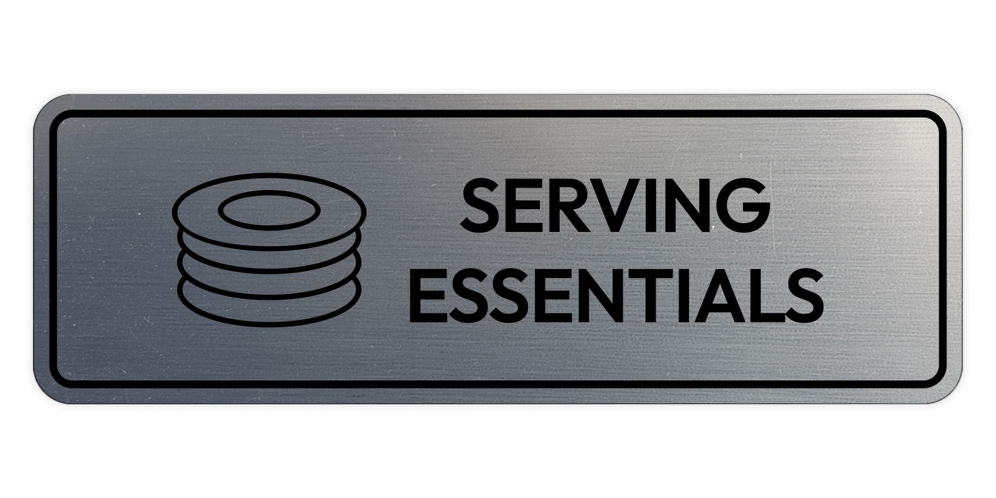 Signs ByLITA Standard Serving Essentials Door or Wall Sign Easy ...