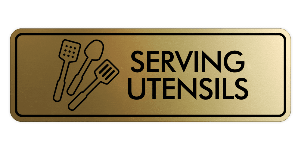 Signs ByLITA Standard Serving Utensils Door or Wall Sign Easy ...