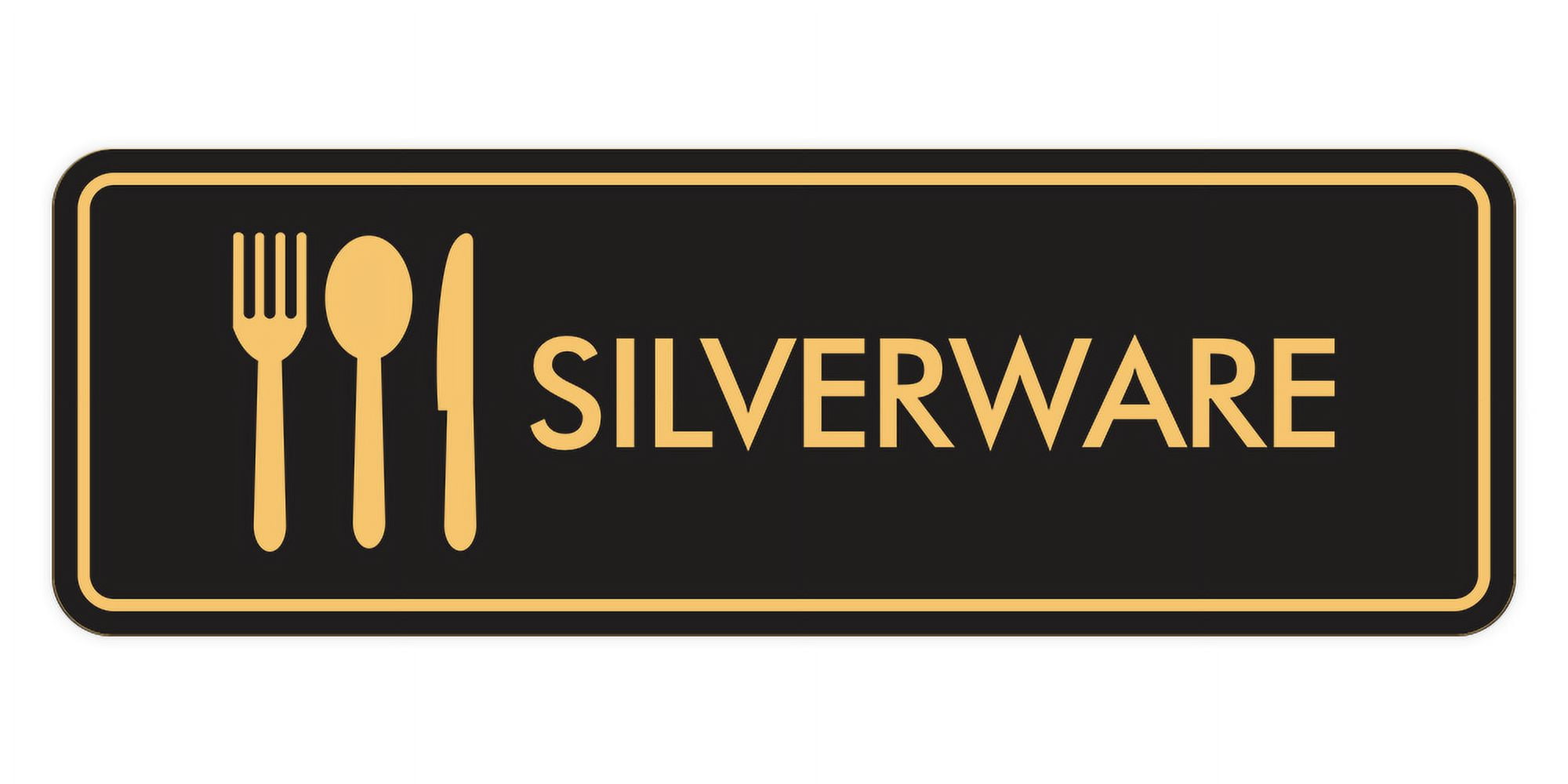 Signs ByLITA Standard Silverware Door or Wall Sign Easy Installation ...