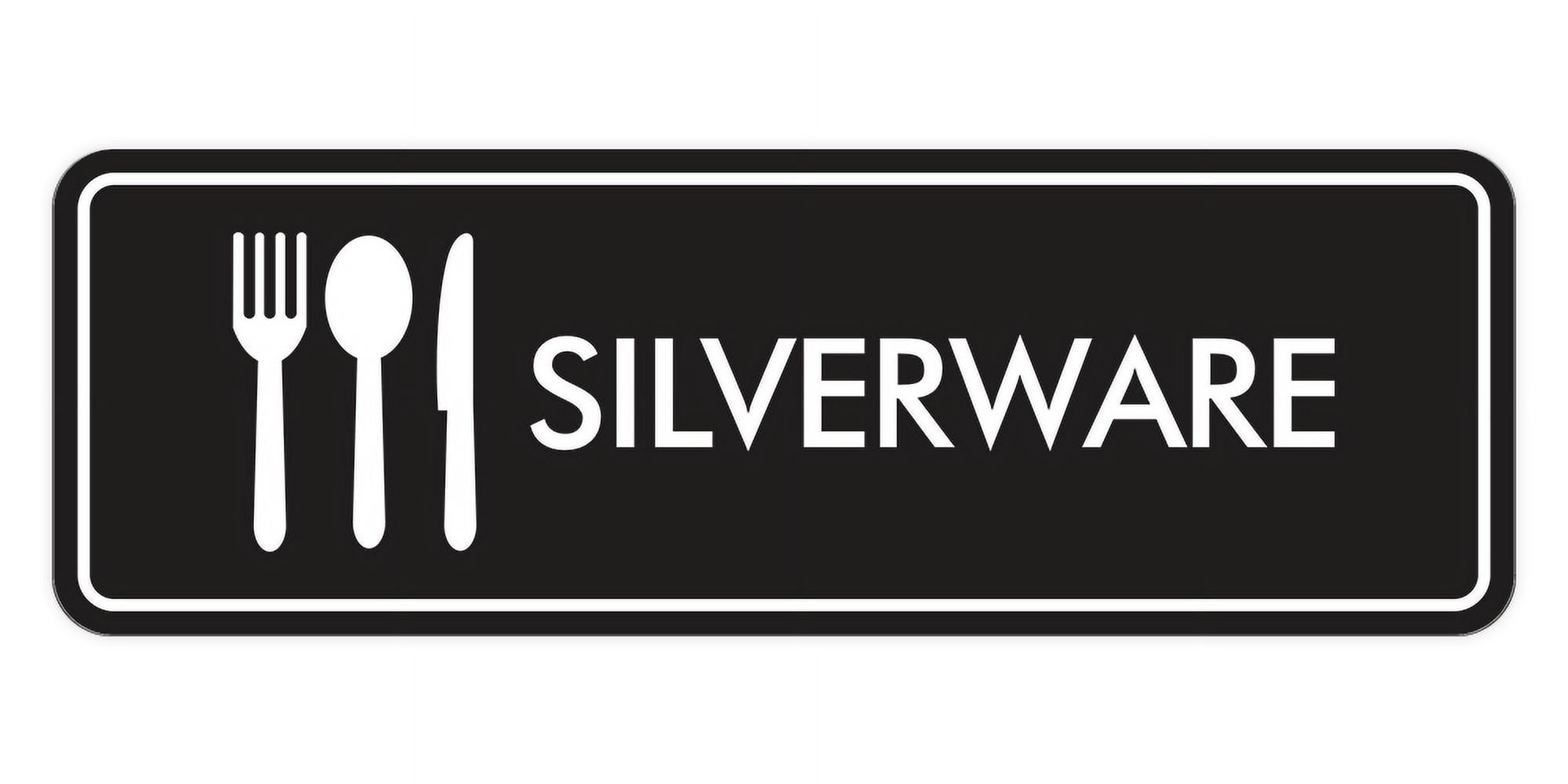 Signs ByLITA Standard Silverware Door or Wall Sign Easy Installation ...