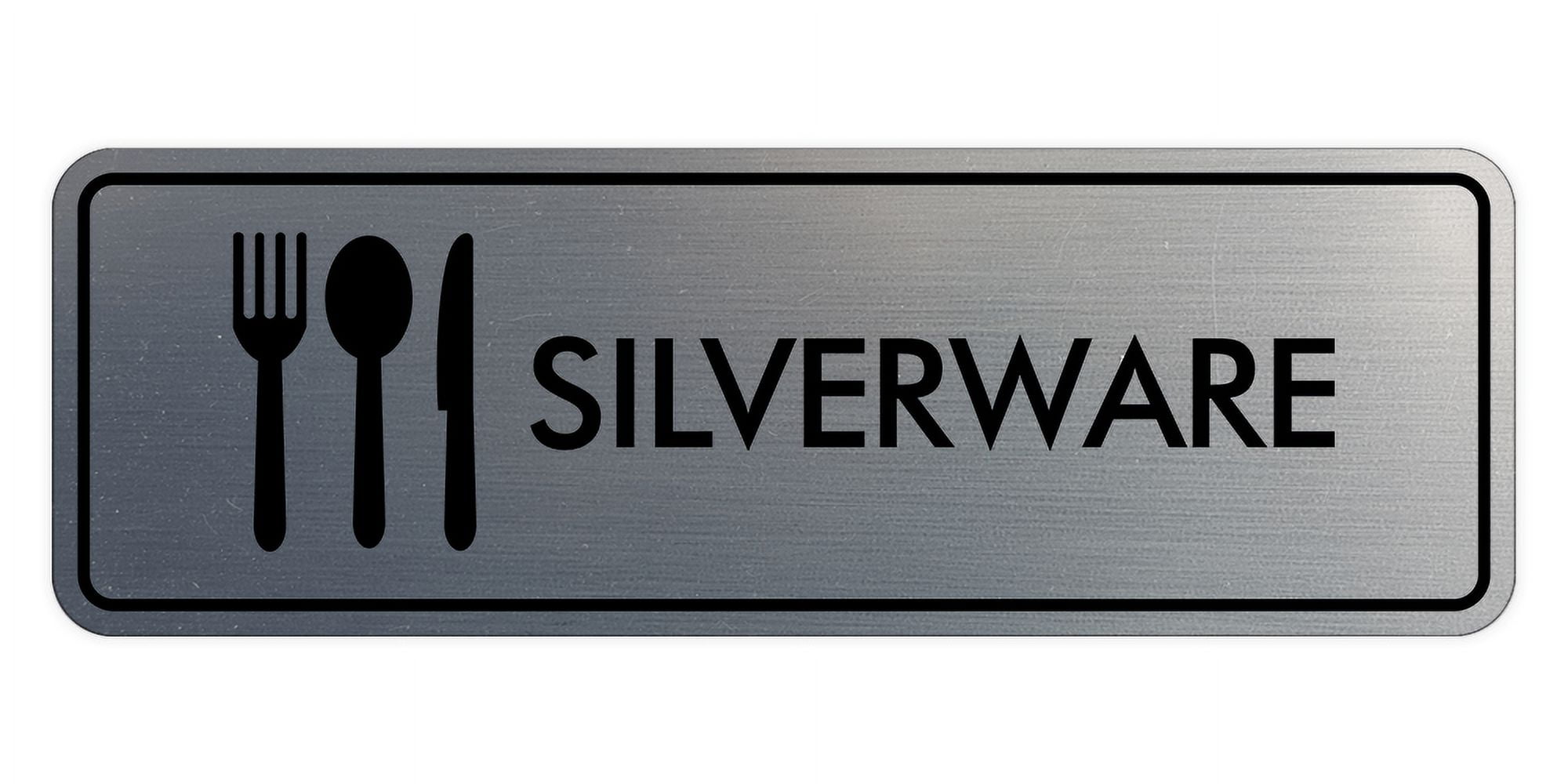 Signs ByLITA Standard Silverware Door or Wall Sign Easy Installation ...