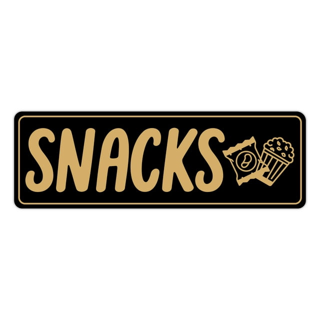 Signs ByLITA Standard Snacks Sign (Black Gold) - Large - Walmart.com