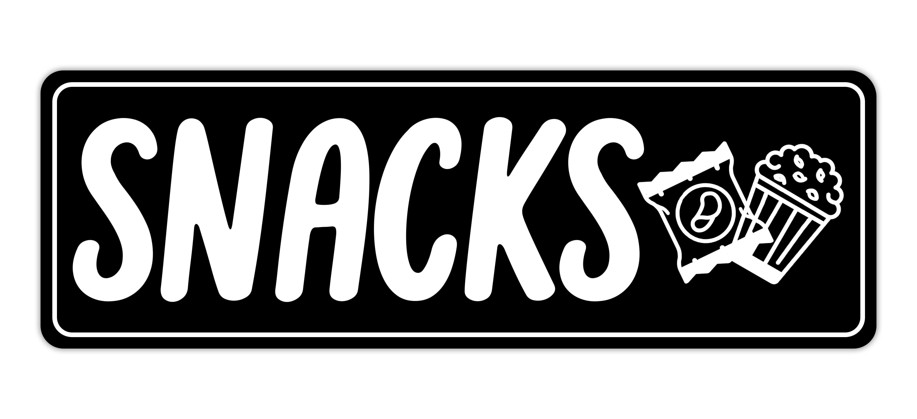 Signs ByLITA Standard Snacks Sign (Black) - Medium - Walmart.com