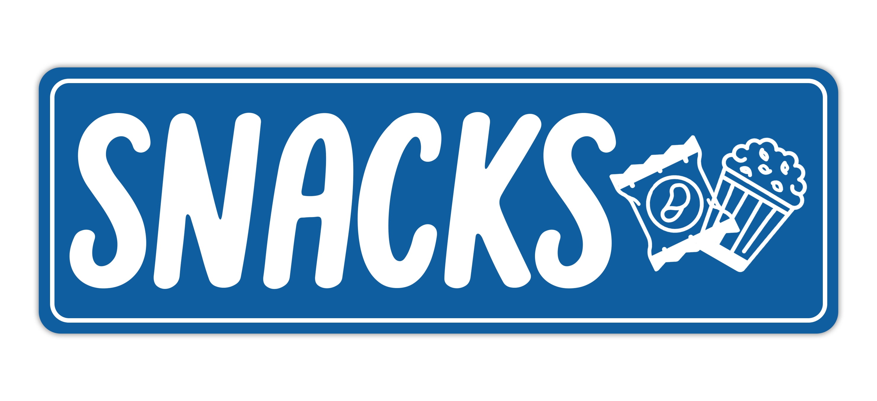 Signs ByLITA Standard Snacks Sign (Blue) - Small - Walmart.com