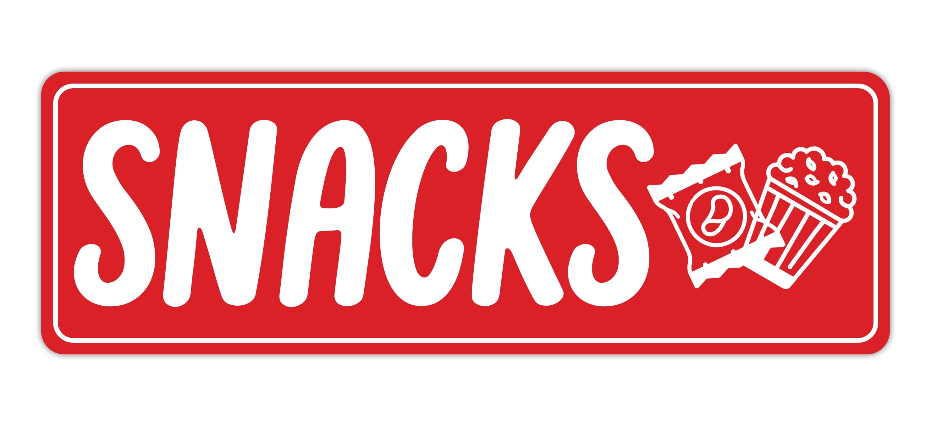 Signs ByLITA Standard Snacks Sign (Red) - Small - Walmart.com