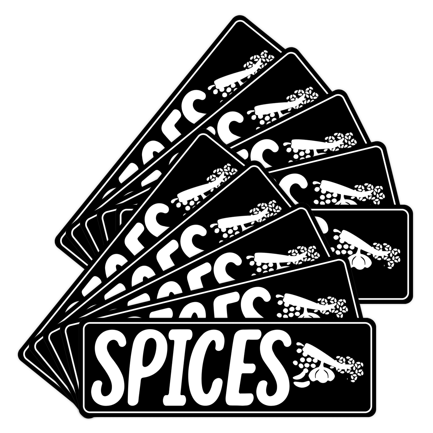 Signs ByLITA Standard Spices Sign (Black) - Small (10 Pack) - Walmart.com