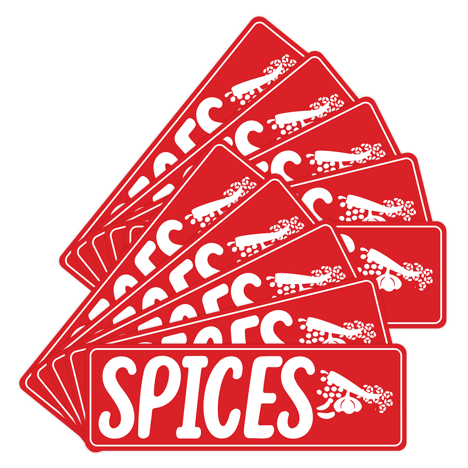 Signs ByLITA Standard Spices Sign (Red) - Small (10 Pack) - Walmart.com