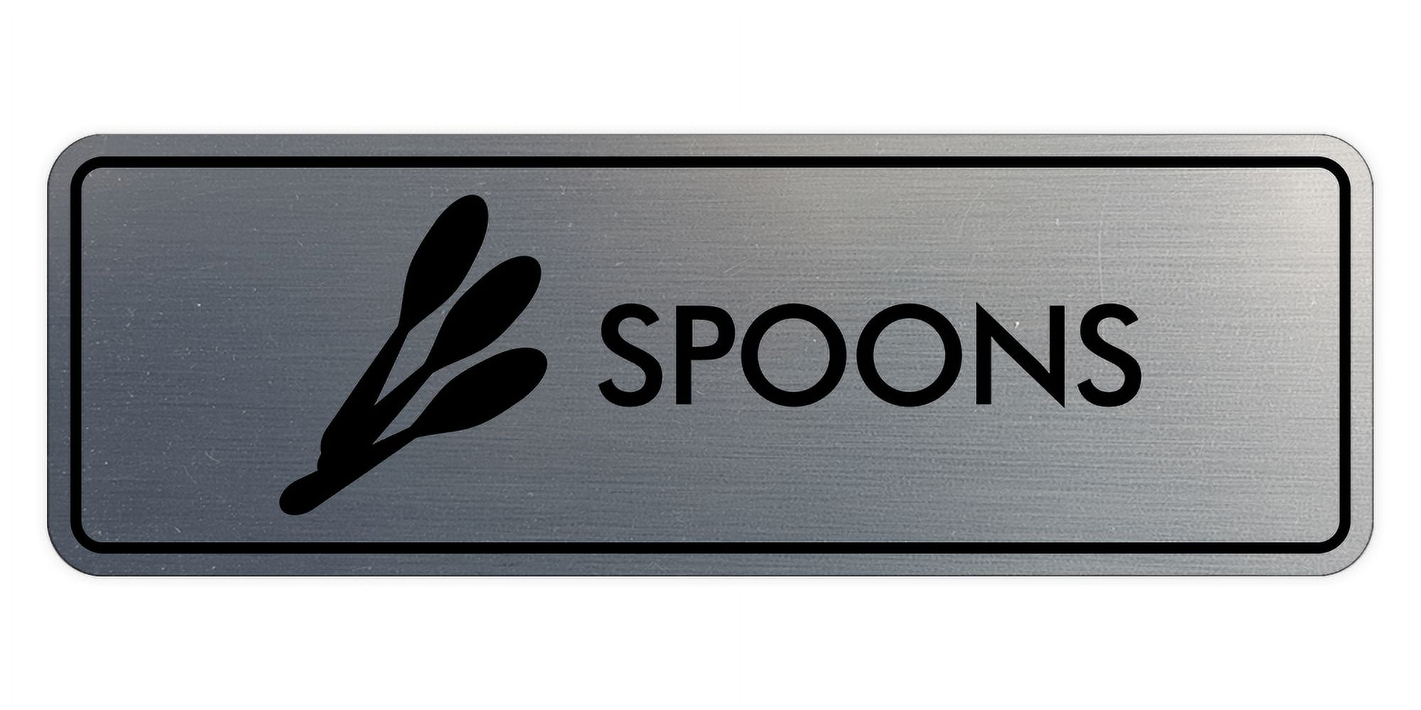 Signs ByLITA Standard Spoons Door or Wall Sign Easy Installation ...