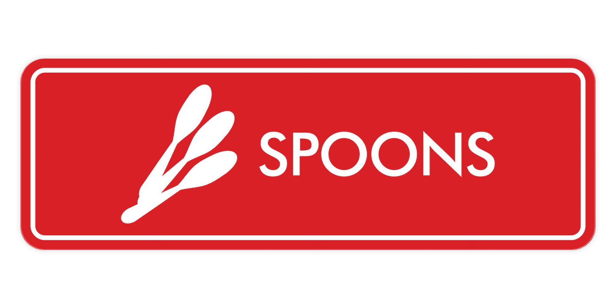 Signs ByLITA Standard Spoons Door or Wall Sign Easy Installation ...