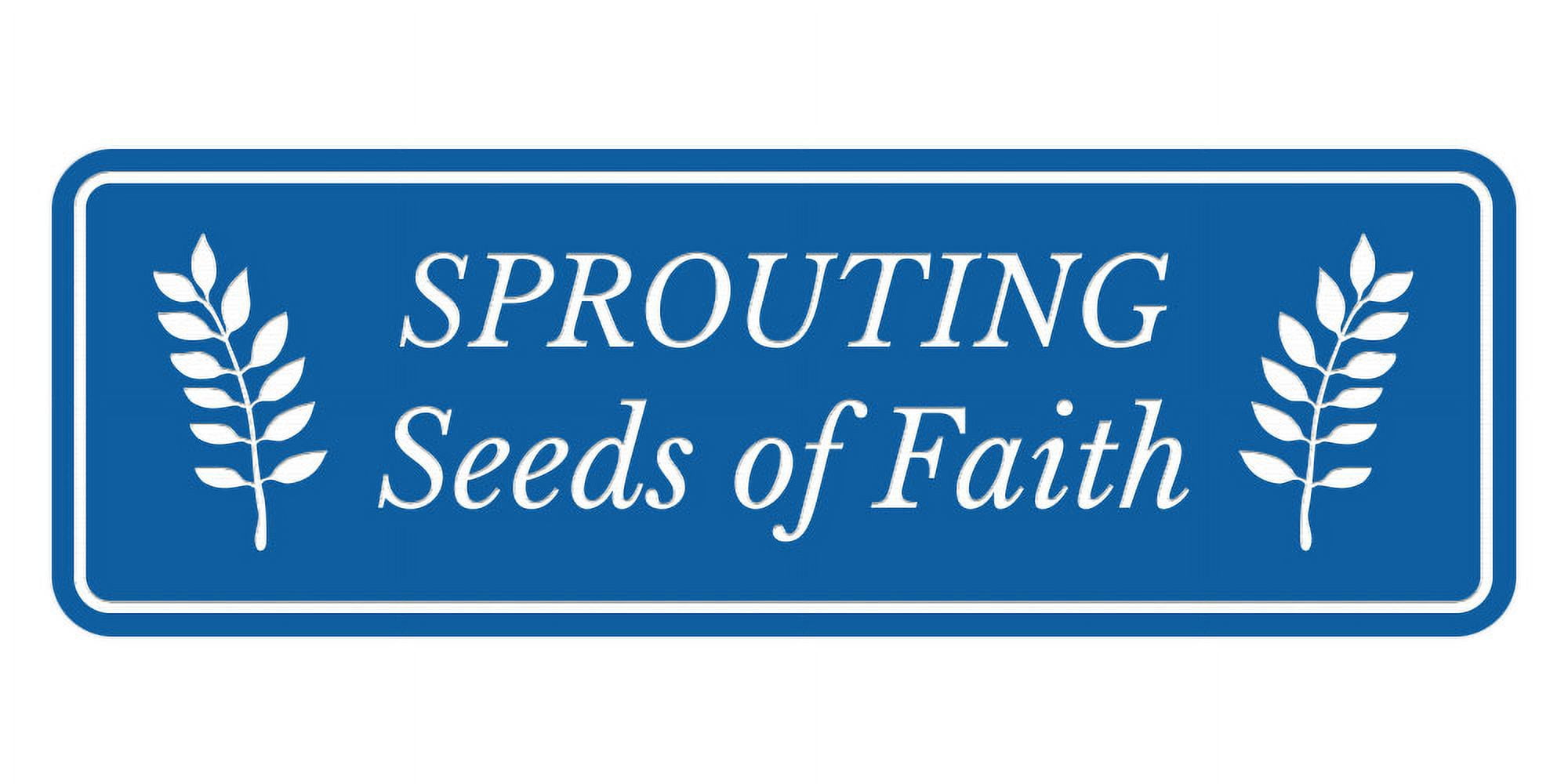 Signs ByLITA Standard Sprouting Seeds of Faith Door or Wall Sign Easy ...