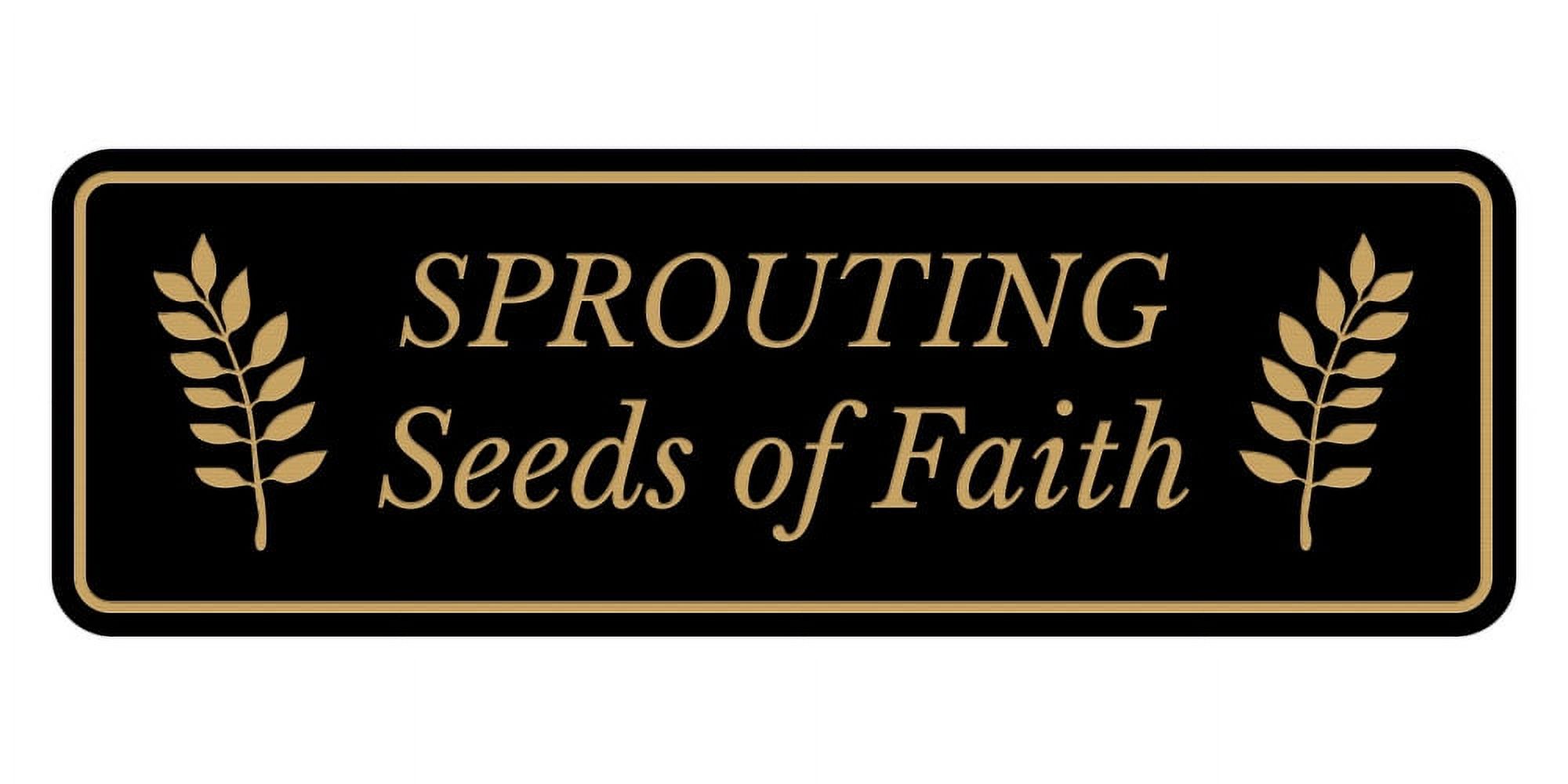 Signs ByLITA Standard Sprouting Seeds of Faith Door or Wall Sign Easy Installation | Durable ...