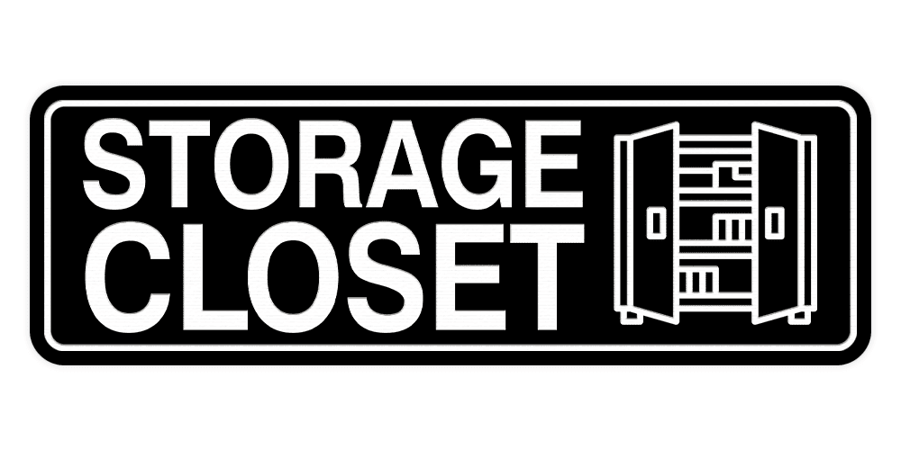 Signs ByLITA Standard Storage Closet Sign (Black) - Medium - Walmart.com